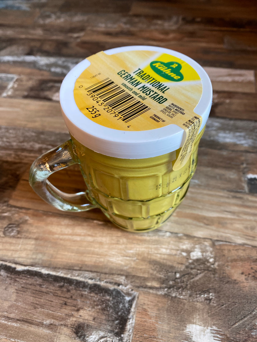 German mustard in beer glass – Pickles of Preston
